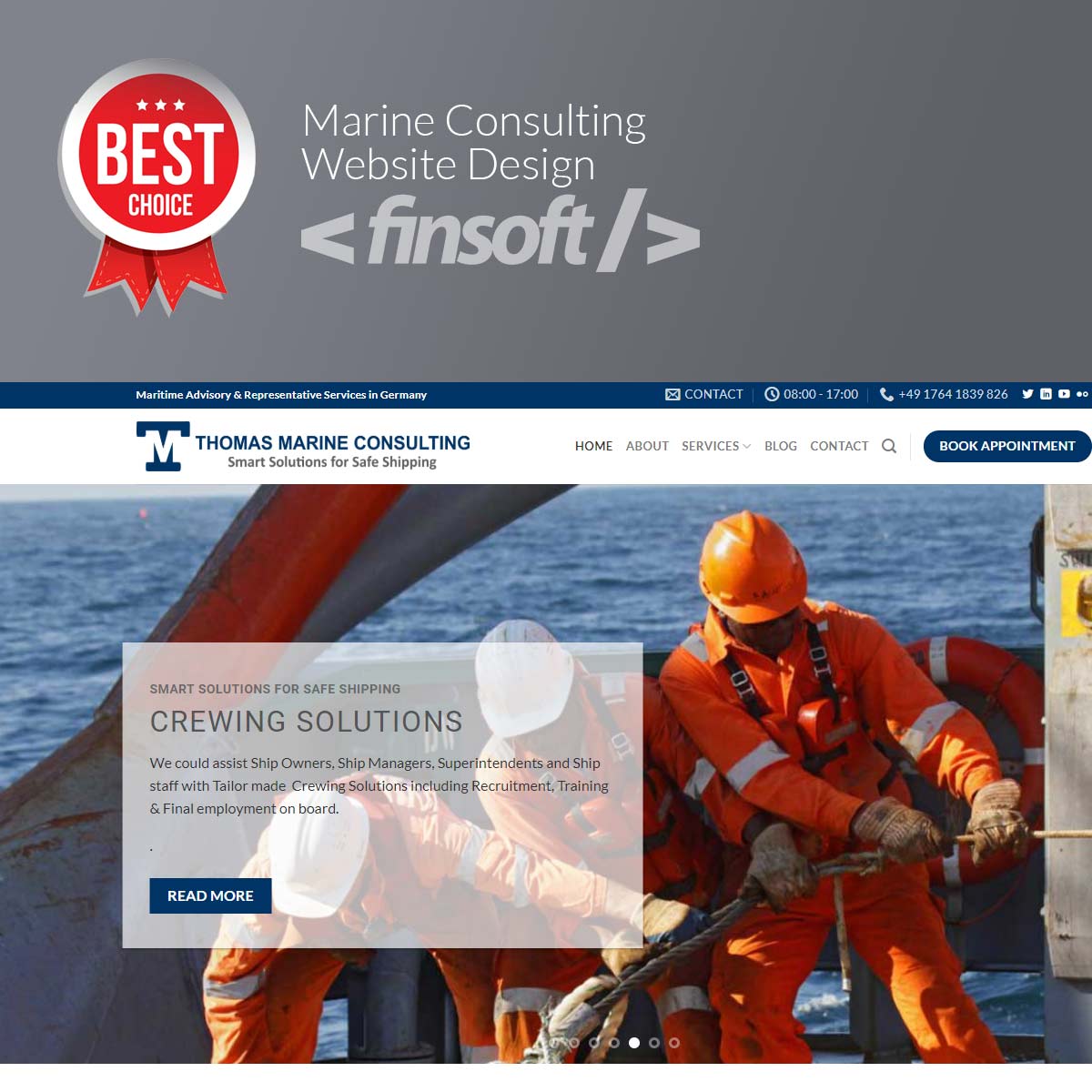 Consulting Website Design for Thomas Marine Consulting Germany ...